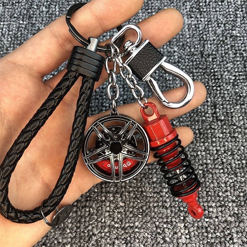 Car Trend Modified Rim Shock Absorber Keychain Turbine Keychain Pendant ...