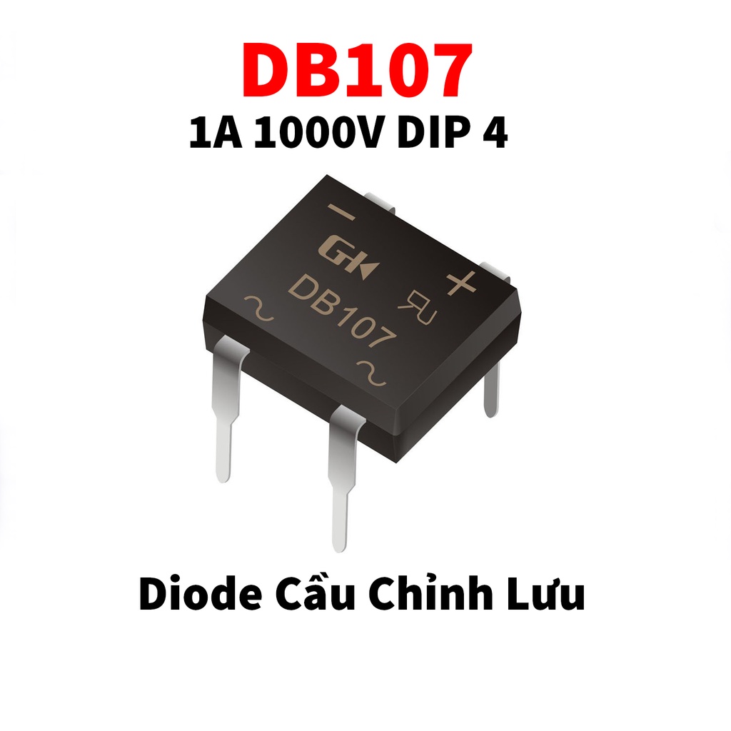 Diode Cầu Chỉnh Lưu DB107 1A 1000V DIP 4 Chân Cắm | Shopee Việt Nam