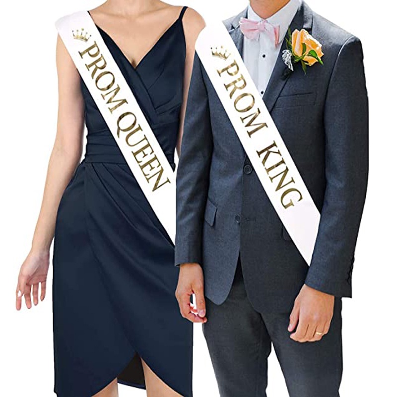 Prom King & Prom Queen Sash Tiệc tốt nghiệp Trường học Trang trí vũ hội ...