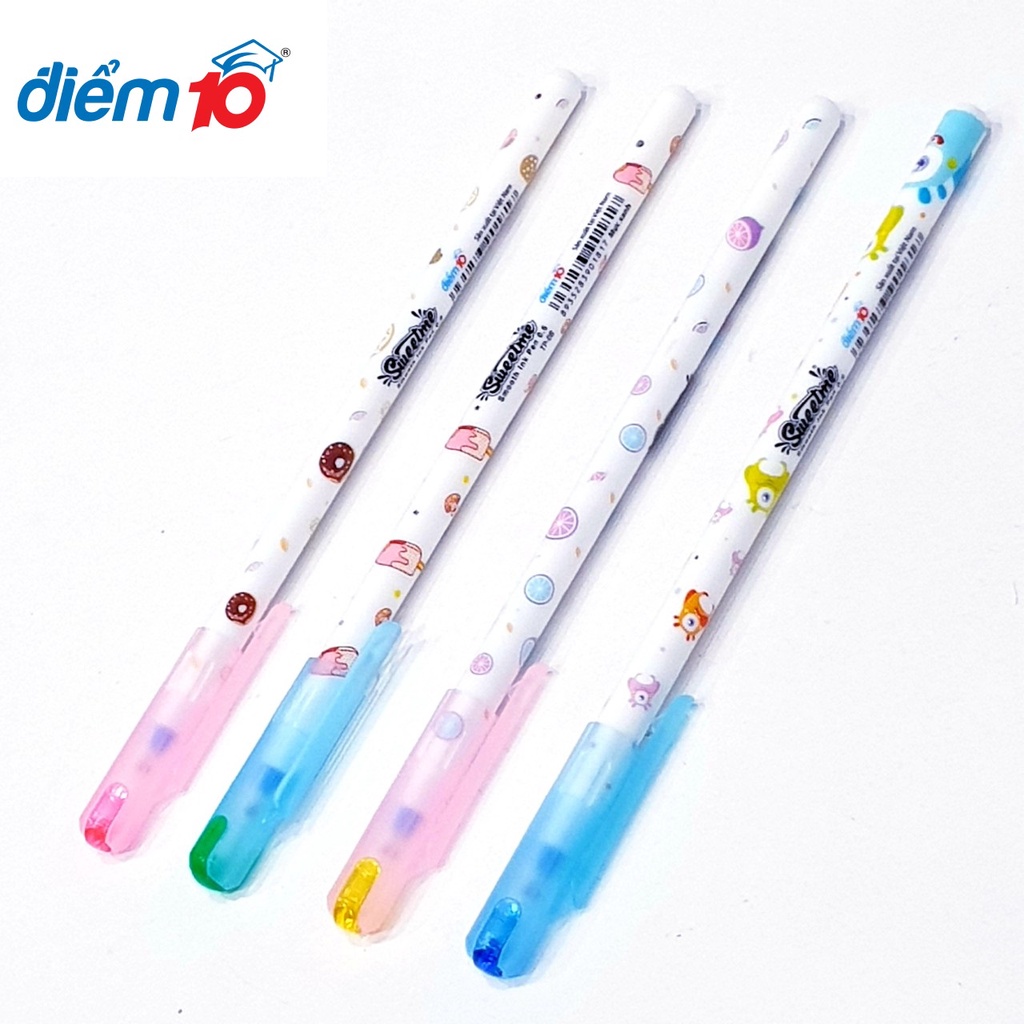 Combo 05 Bút Đùn, Bút Bi Nến Thiên Long TP-08 Sweetme Ngòi 0.6mm Nét ...