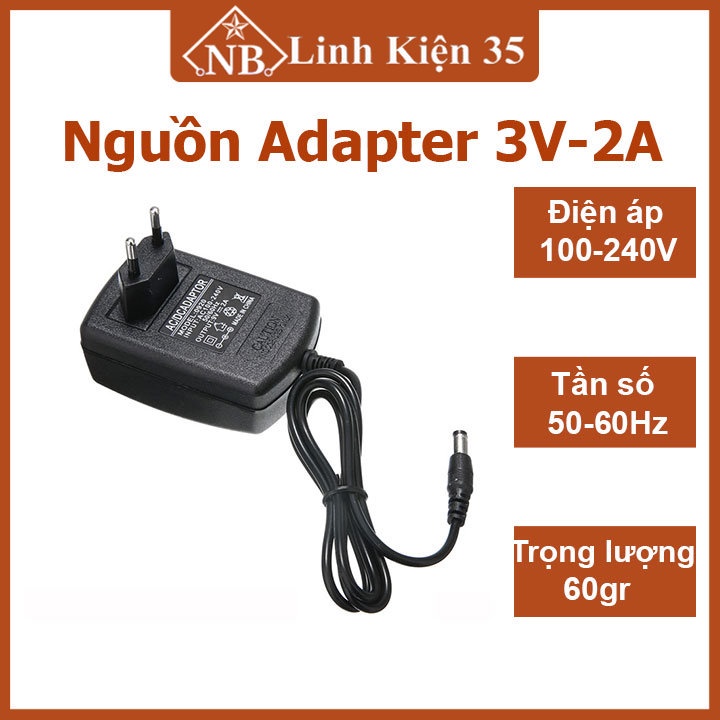 Nguồn Adapter 3V - 2A sử dụng jack 5.5*2.1mm | Shopee Việt Nam
