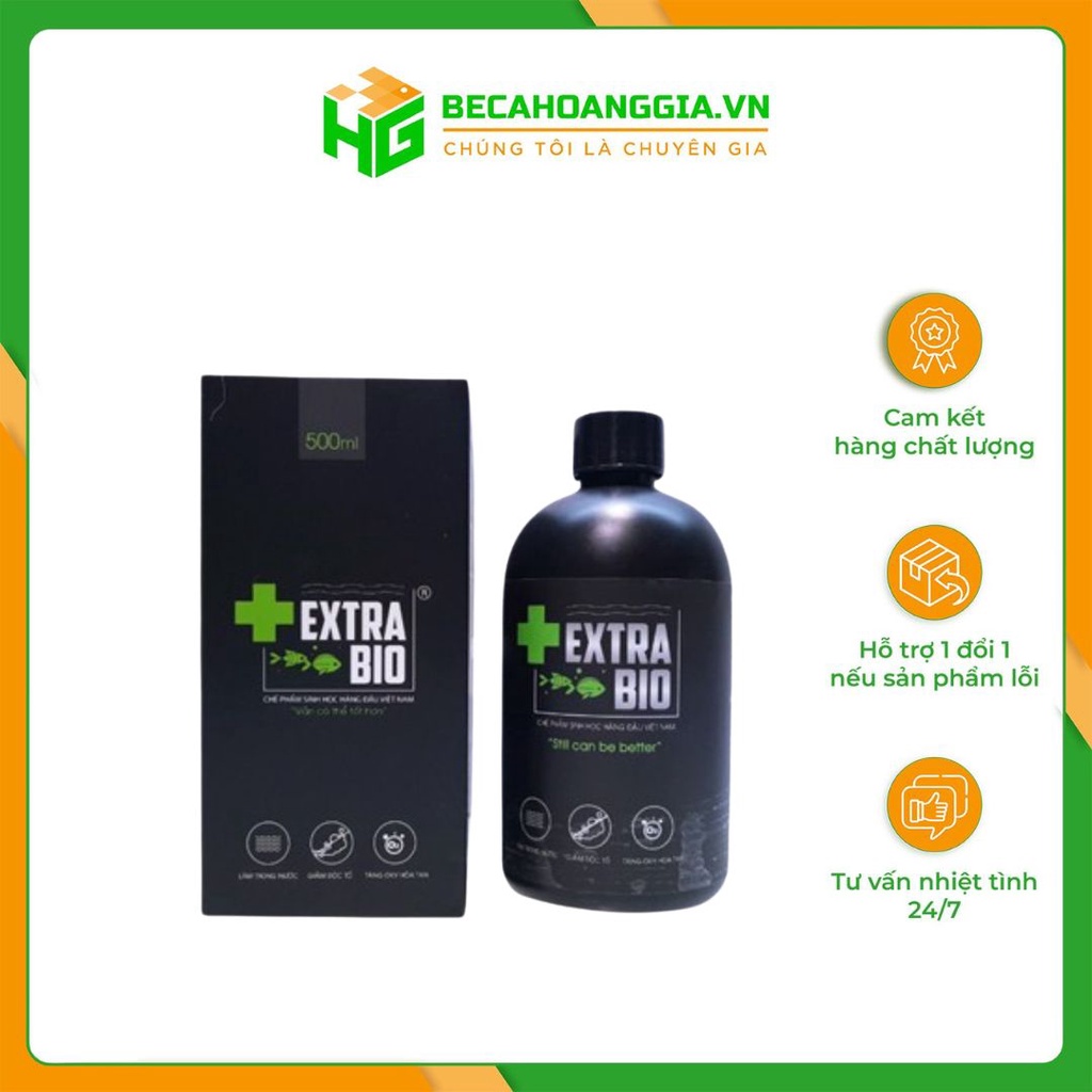 Vi sinh Extra Bio làm trong nước bể cá cảnh chai 250ml, 500ml, 1000ml - Bể cá Hoàng Gia | Shopee ...