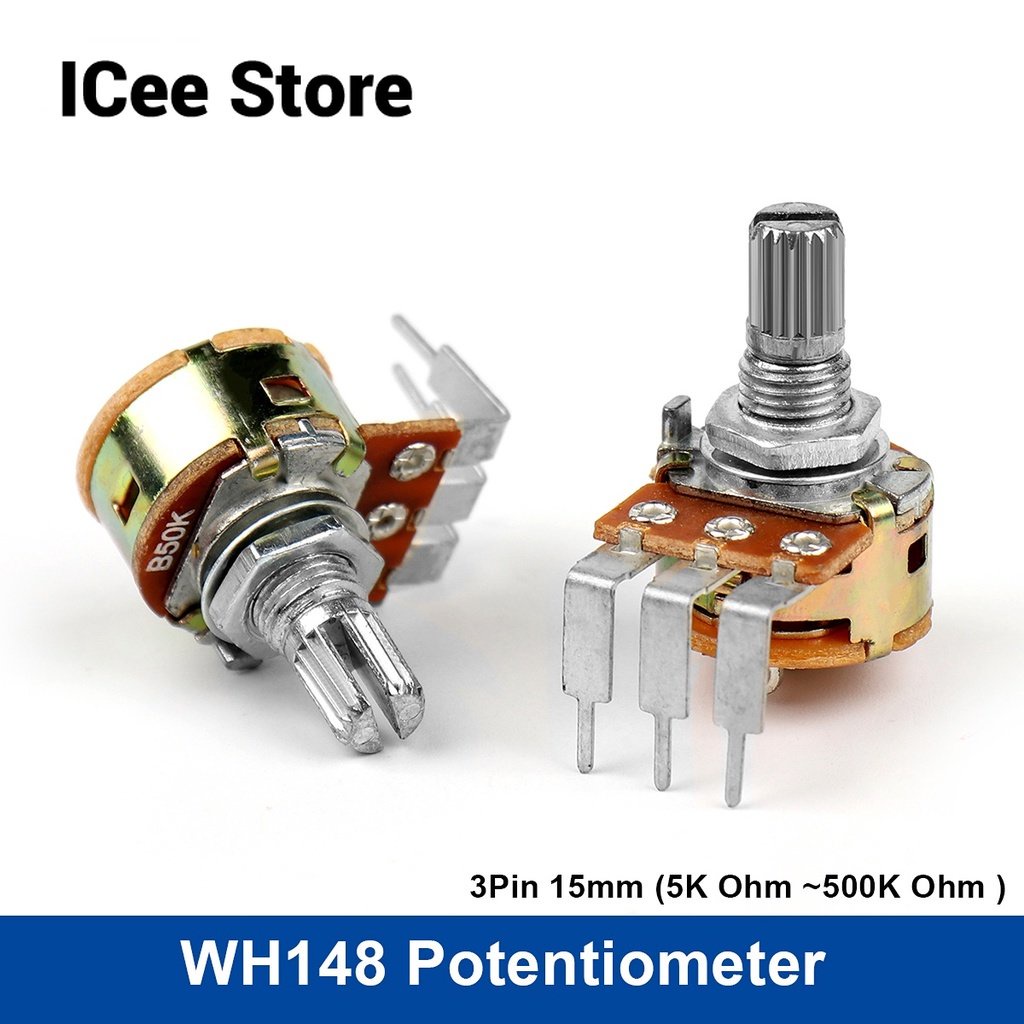 Set 5 Chiết Áp WH148 3Pin 15mm B5K B10K B50K B100K B500K Có Công Tắc ...