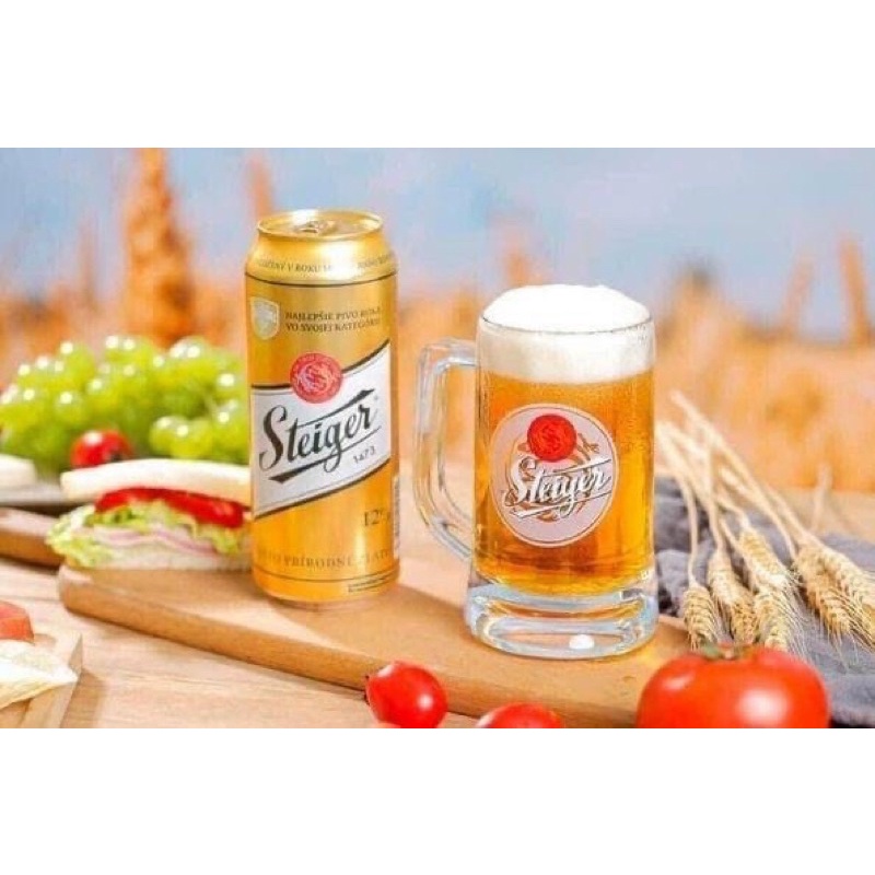 [ Lẻ ] bia steiger vàng 500ml Tiệp hạn t6-2023 | Shopee Việt Nam