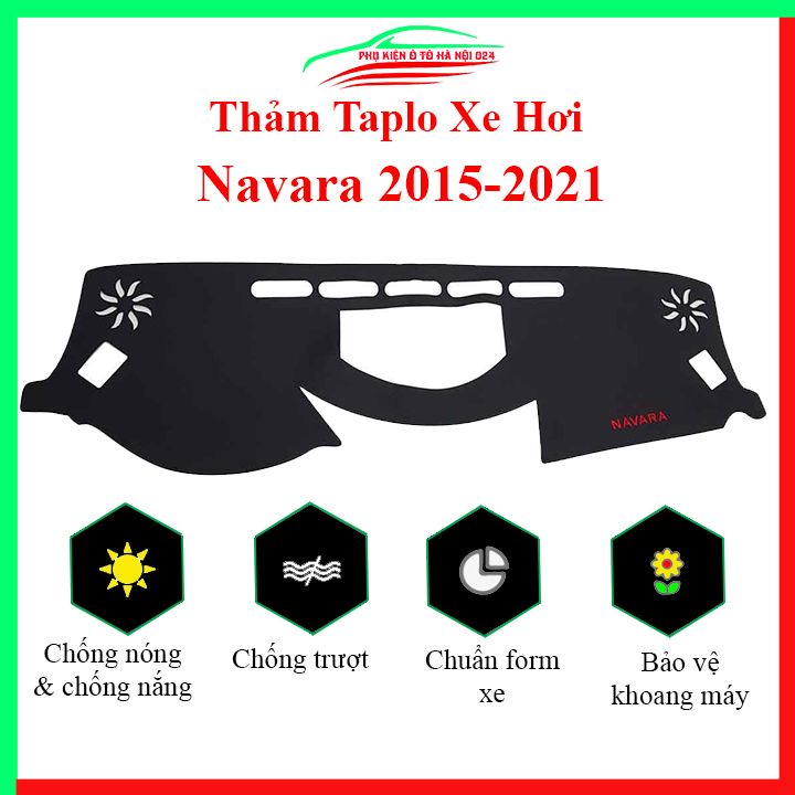 Thảm taplo ô tô Navara 2015-2021 cao cấp, thảm nhung lót taplo xe hơi ...