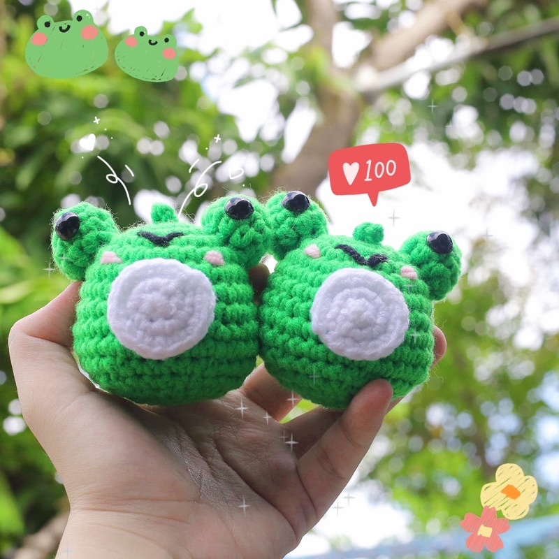 Móc khoá Len handmade Ếch ( Quà Tặng Trang Trí Handmade ếch len ...