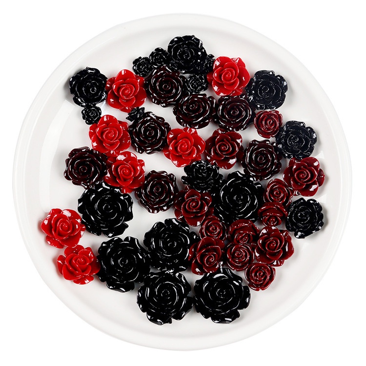 Charm Hoa Hồng Đen, Hoa Hồng Đỏ Trang Trí Vỏ Ốp Điện Thoại, Gương ...