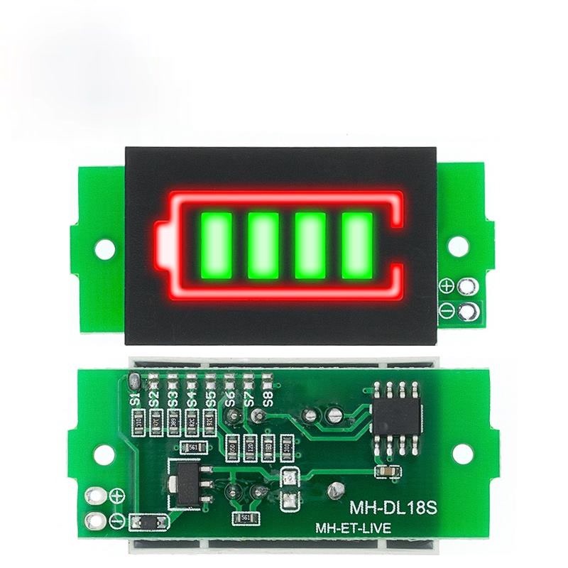 Mô đun hiển thị dung lượng pin Lithium 1S - 8S màn hình màu xanh ...