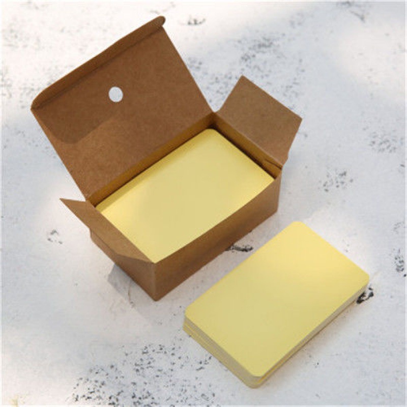 Set 100 flashcard Tấm Thẻ Ghi Chú Và Lời Nhắc Nhở Chất Liệu Giấy Kraft ...