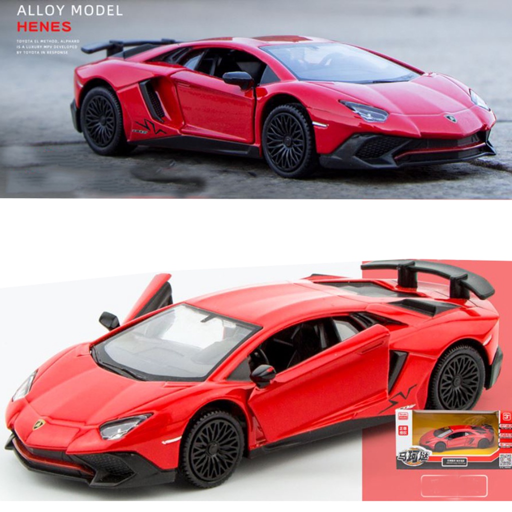 Lambo Aventador SV Mô hình siêu xe tỷ lệ 1:36 | Shopee Việt Nam