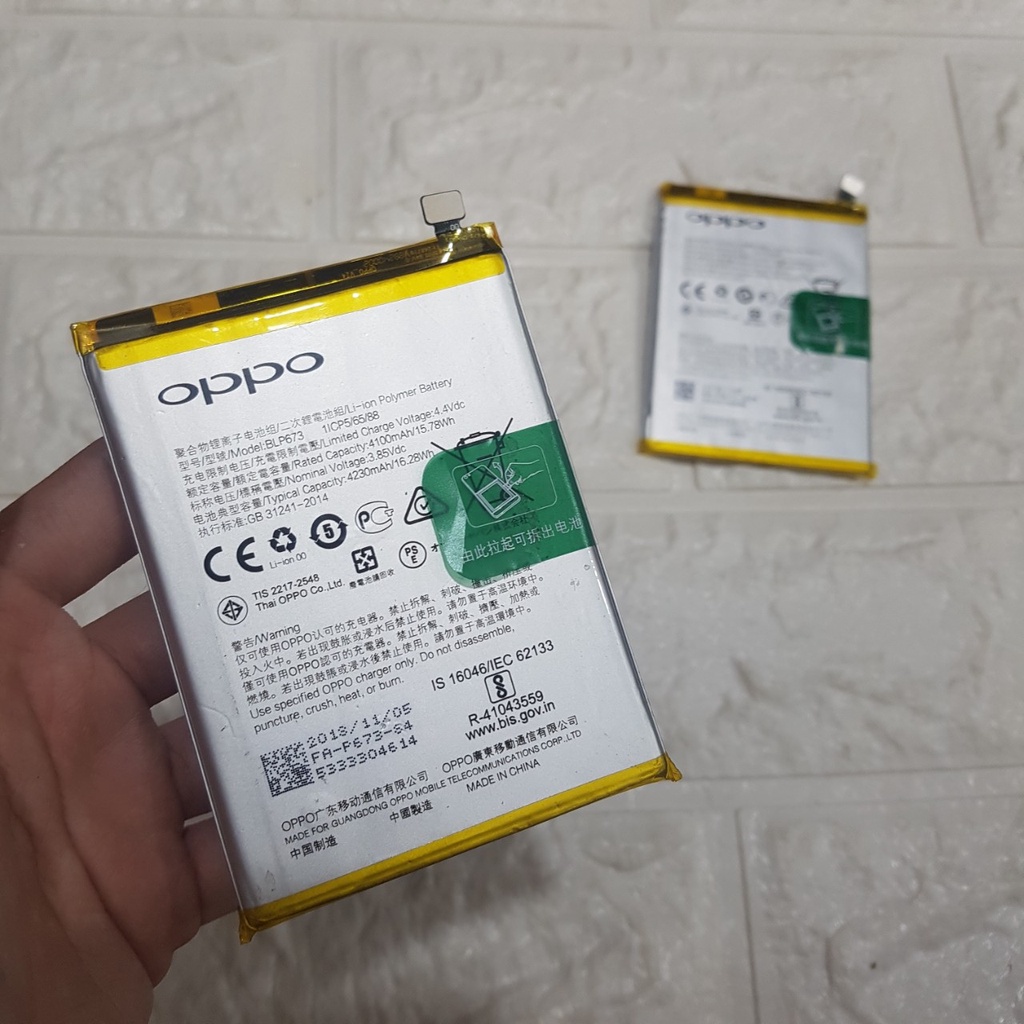 Pin zin bóc máy dành cho Oppo A3s a5s a7 realme BLP673 zin bóc máy đẹp ...