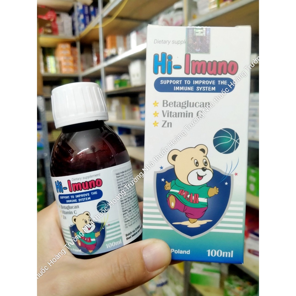 Siro Hi-Imuno Tăng cường sức đề kháng cho trẻ em và người lớn (100ml ...