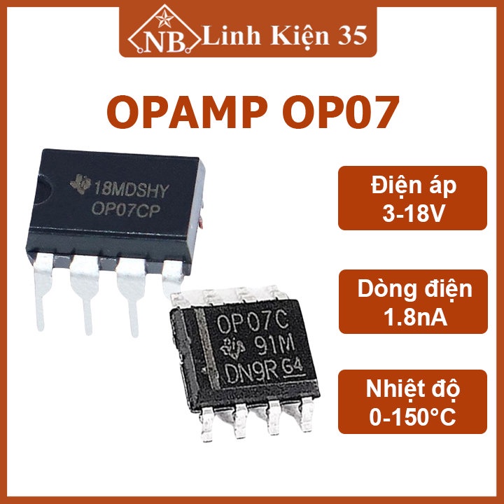 IC chức năng OPAMP OP07 - op-amp có độ chính xác rất cao | Shopee Việt Nam