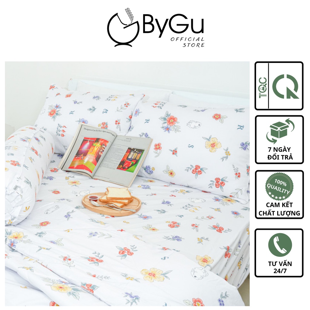Bộ chăn ga gối 5 món lụa tencel 80s cao cấp mịn đẹp BYGU TCD001 ...