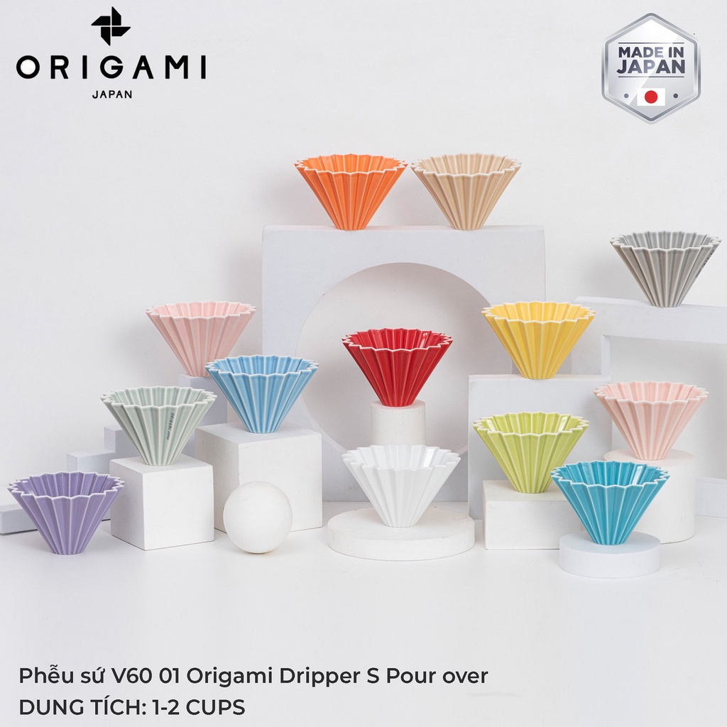 [ORIGAMI JAPAN] Volcano Phễu sứ V60 01 Origami Dripper S Pour over ...