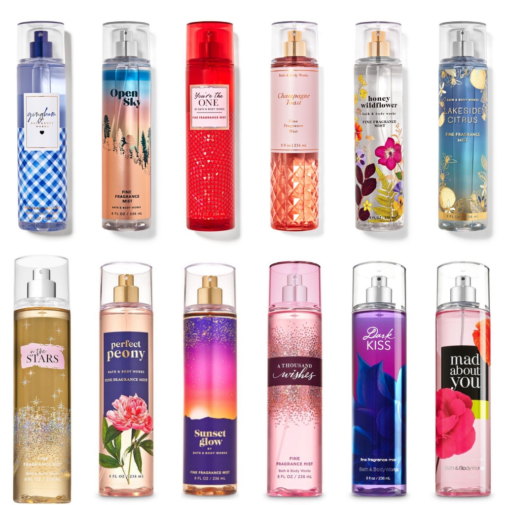 Set 10 chai Body mist Bath and Body Works mini 30ml, Xịt thơm toàn thân ...