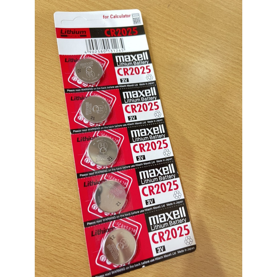 Vỉ pin đồng hồ Maxell CR2025 3v chính hãng Nhật , vỉ 5 viên pin maxell ...