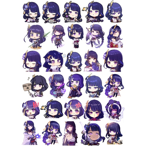 Sticker ảnh dán raiden shogun genshin impact | Shopee Việt Nam