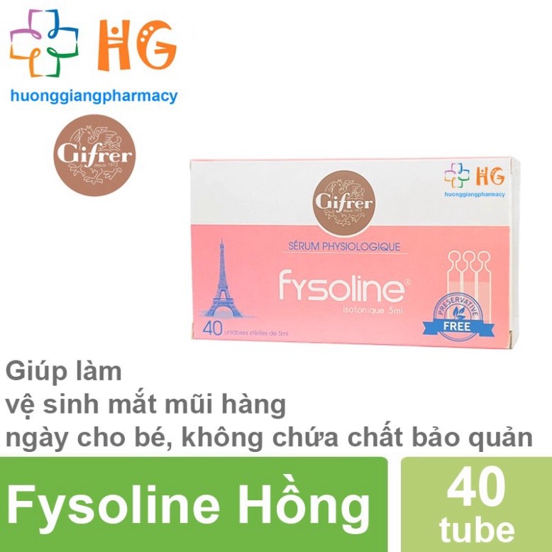 Fysoline Isotonique 5ml - Nước muối sinh lý số 1 của Pháp (Hộp 40 ống ...