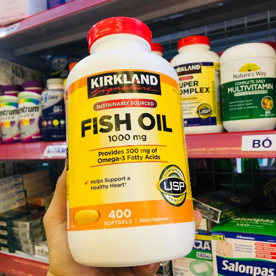 [Chính hãng] Dầu Cá Kirkland Signature Omega-3 Fish Oil 1000mg 400 Viên ...
