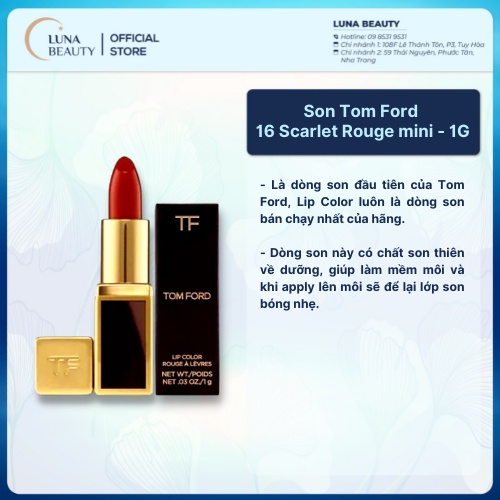 Son Tom Ford 16 Scarlet Rouge mini - 1G | Shopee Việt Nam