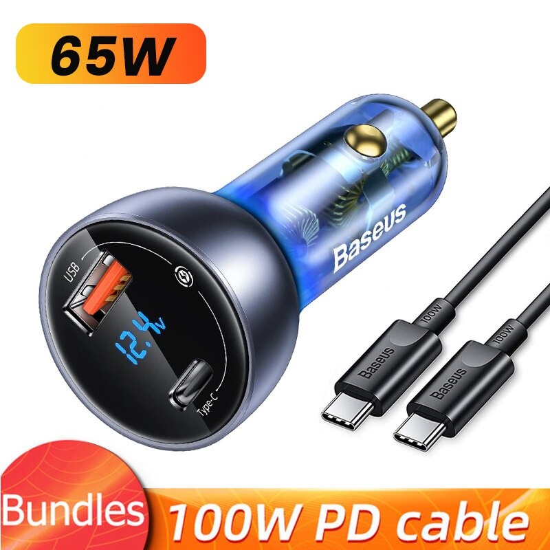 Tẩu Sạc Nhanh Oto Baseus TZCCZM-0G 160W QC 5.0 Sạc Cho Điện Thoại ...