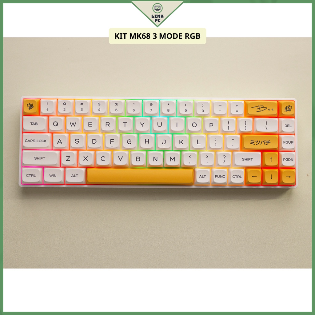 KKit bàn phím cơ - Kit MK68 - LED rgb kết nối bluetooth / 2.4g có dây ...