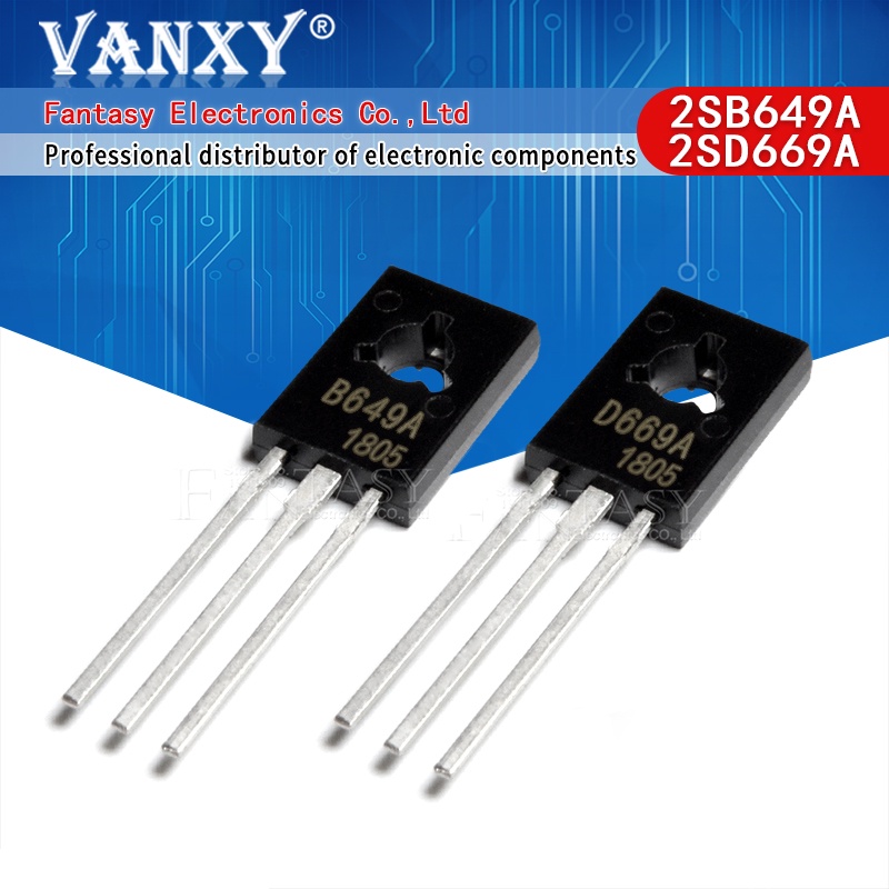 Bộ 20 Bảng Mạch Âm Thanh 2SB649A 2SD669A TO-126 (10 Cái B649A + 10 Cái ...