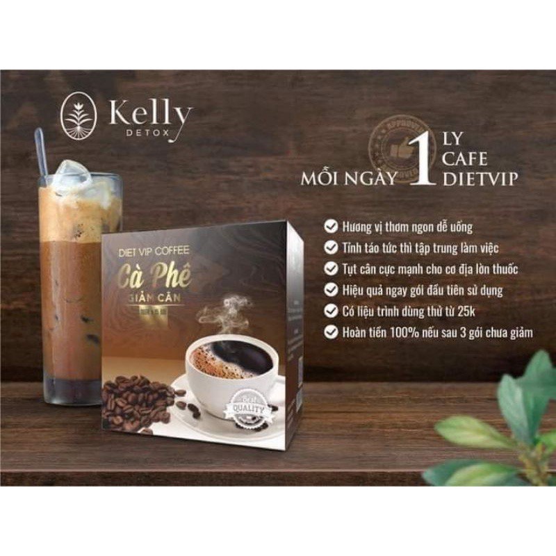 CÀ PHÊ GIẢM CÂN KELLY COFFEE DIET VIP CHÍNH HÃNG (COMBO 2 HỘP) | Shopee ...