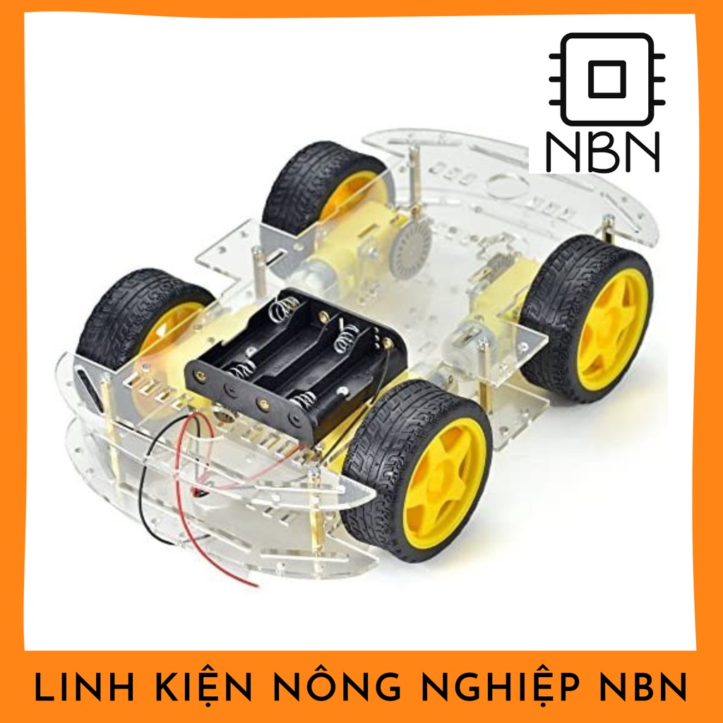Combo khung xe robot 4 bánh⚡ 2 tầng⚡ (khoan lỗ sẵn)⚡ học lập trình ...