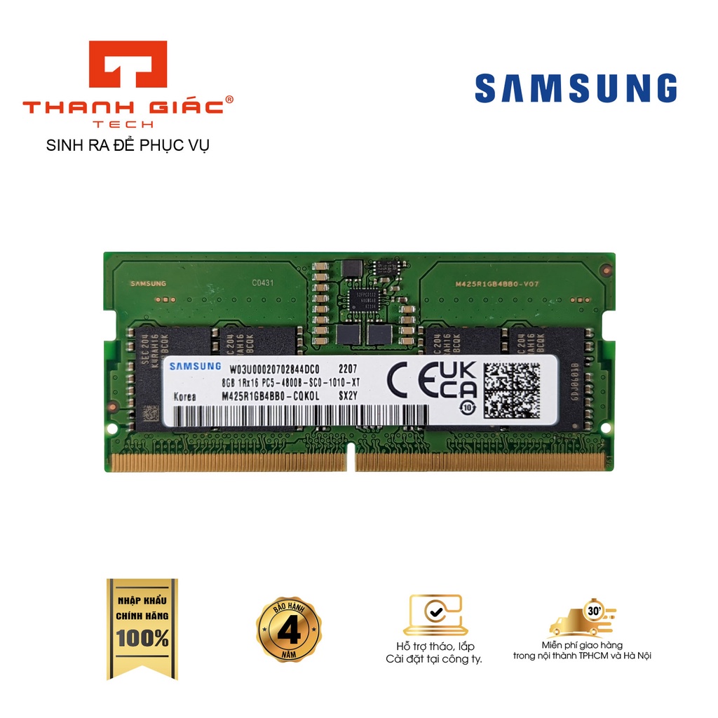 RAM Laptop Samsung 8GB 16GB 32GB Bus 4800 DDR5 - Bảo Hành 3 Năm ...