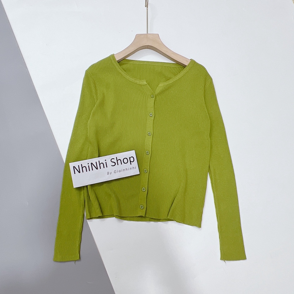 Áo len tăm khuy nhỏ, Áo khoác cadigan dáng vừa AL9915 - NhiNhi Shop ...