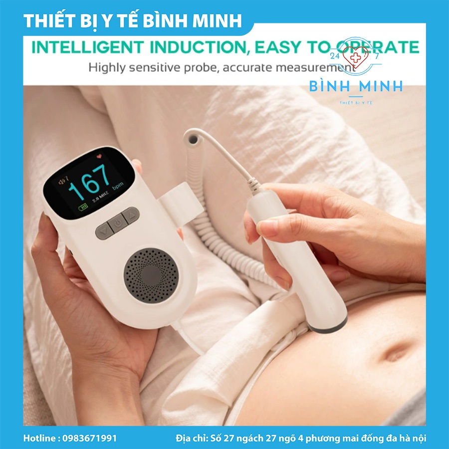 ( TBYT BÌNH MINH ) Máy đo tim thai, máy nghe tim thai FETAL DOPPLER ...