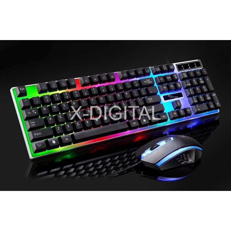 Combo Chuột Và Bàn Phím T-Wolf Tf 230 Usb Led 7 Màu Bàn Phím Giả Cơ Và ...