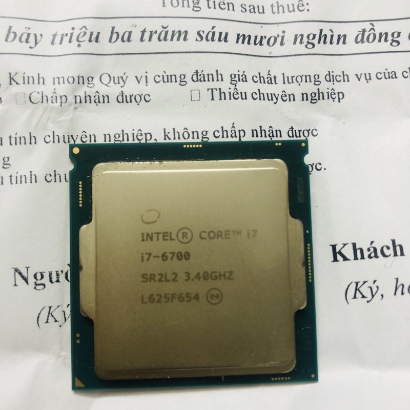 Cpu i7 6700,7700, i5 6500,6400,7500,i3 7100,6100 chạy socket 1151V1, chạy main H110/B150/250 ...