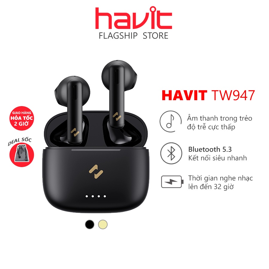 Tai nghe không dây Havit TW947 Bluetooth 5.3 - Hàng chính hãng | Shopee ...