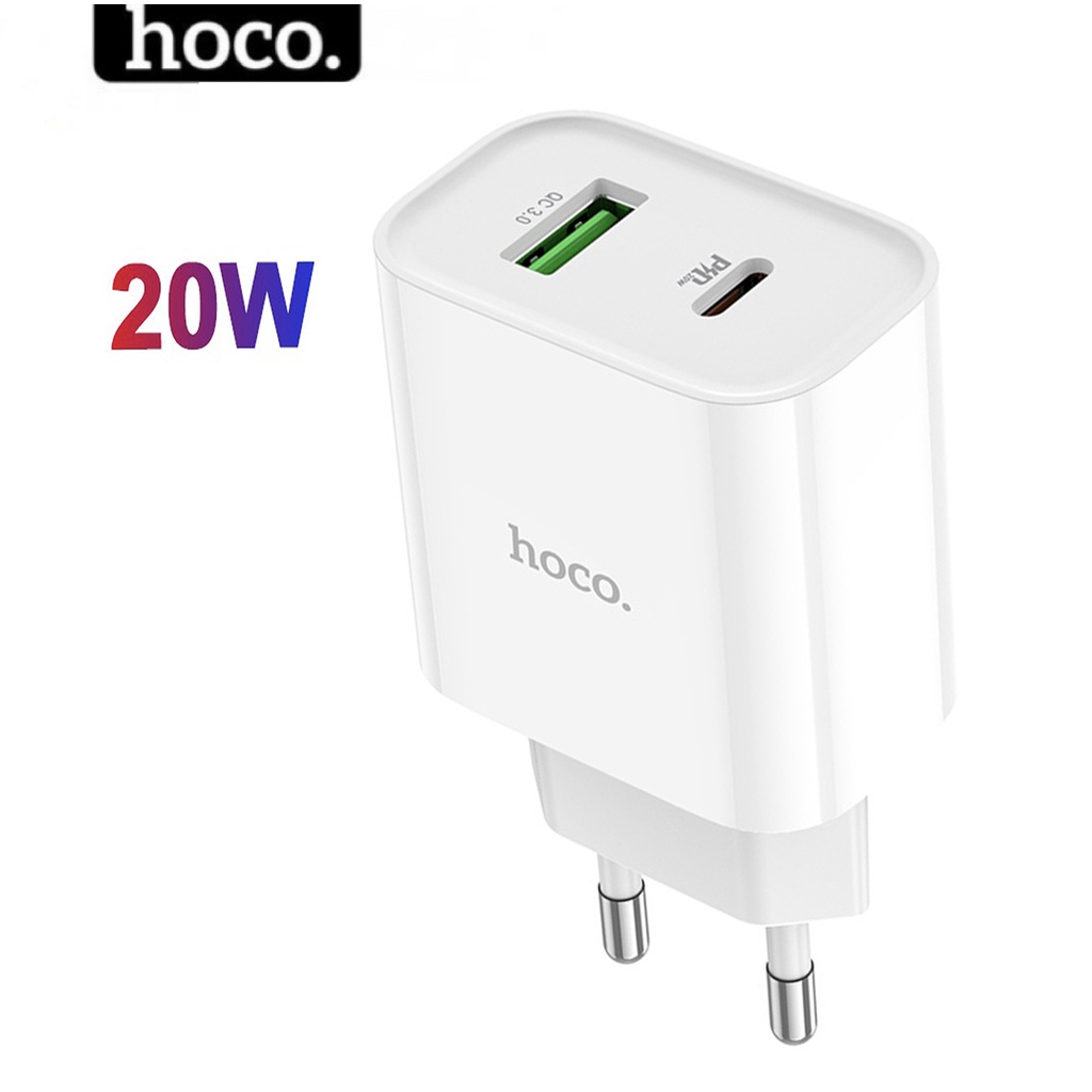 Củ sạc PD20W Hoco C80A Plus chân tròn cổng USB /Type-C chất liệu cao cấp chống cháy | Shopee ...
