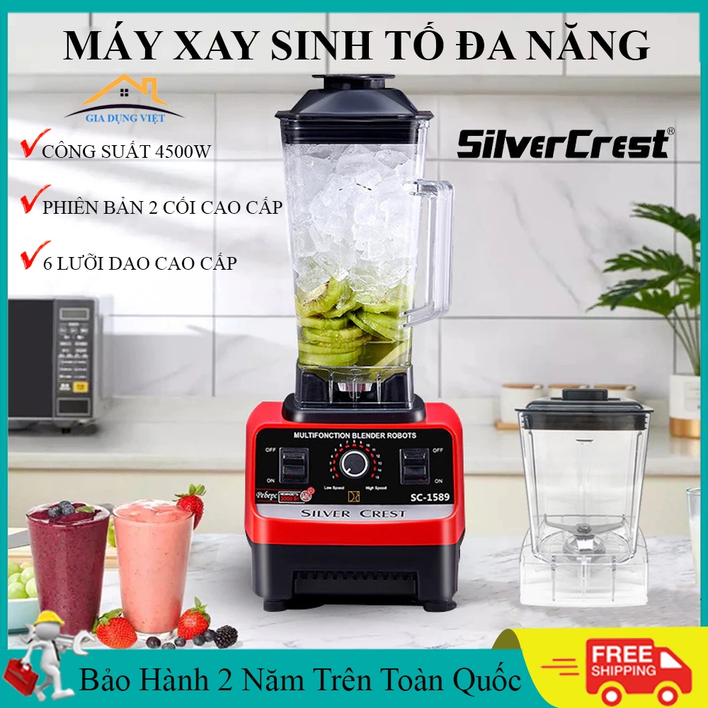 Máy Xay Sinh Tố Công Nghiệp Công Suất 4500W. Đa năng xay đá, xay thịt ...