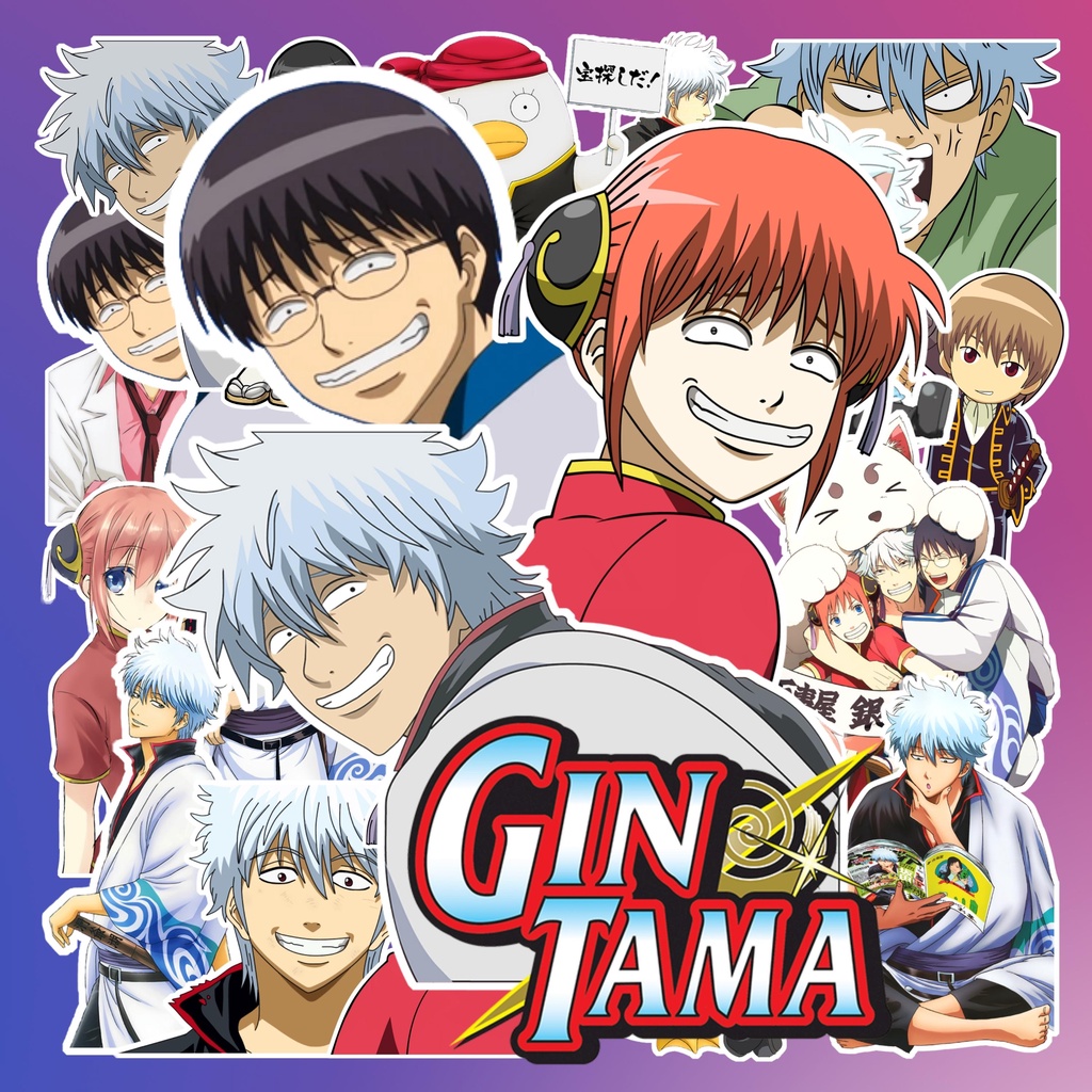 [Set 50 Cái] Sticker anime Gintama,sticker Linh Hồn Bạc,Gintoki,nhãn ...