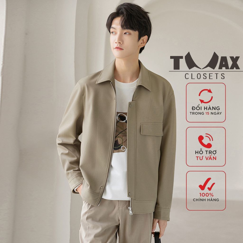 Áo KHOÁC KAKI JACKET nẹp che khóa,áo JACKET TMAXCLOSTES hai lớp, chất ...