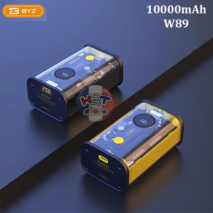 Sạc dự phòng trong suốt BYZ W89 10000mah PD 22.5W / 20W sạc nhanh ...