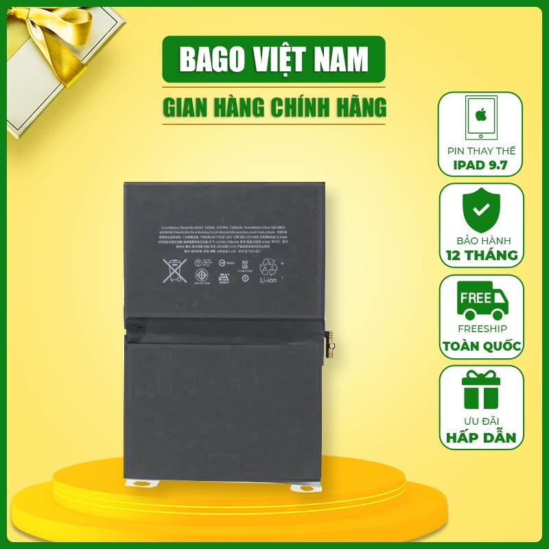 Pin máy tính bảng tablet táo 9.7 BAGO dung lượng 8600mAh | Shopee Việt Nam