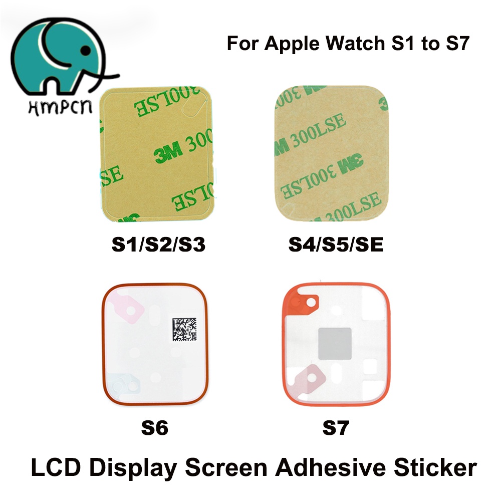 Bộ 10 Cuộn Băng Keo Dán Màn Hình LCD 3M Thay Thế Cho Apple Watch S1 S2 S3 4 5 SE S6 S7 38mm 42mm ...