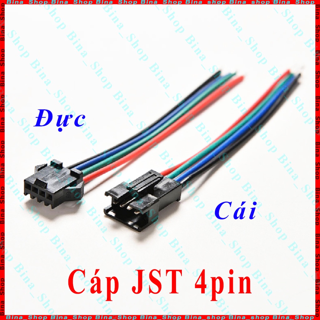 Cáp JST SM 4P dài 12cm tự chọn đực/cái | Shopee Việt Nam