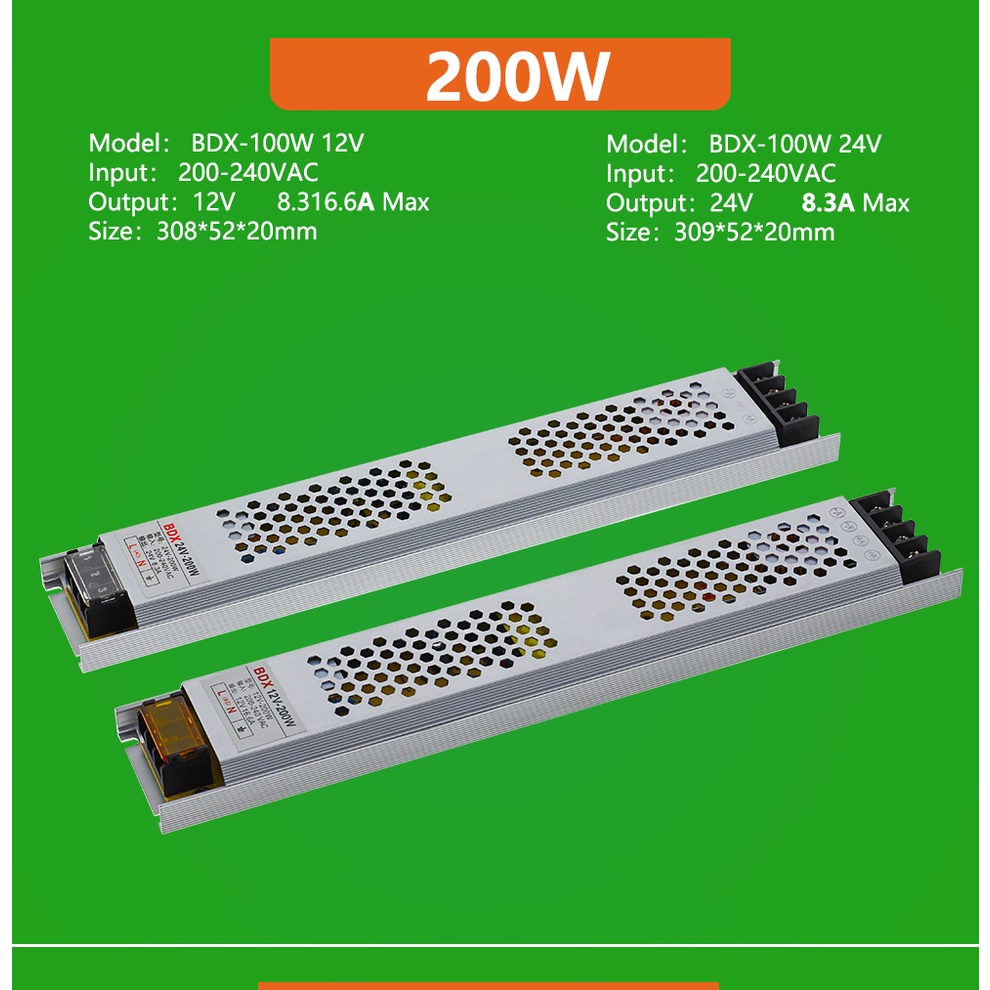 Bộ Chuyển Đổi Nguồn Điện DC12V 24V 60W 100W 150W 200W 300W 400W Cho Dây Đèn LED | Shopee Việt Nam