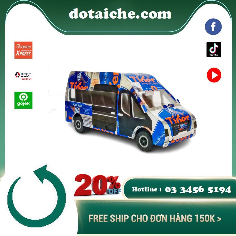 MÔ HÌNH XE FORD TRANSIT_LÀM TỪ LON NHÔM TÁI CHẾ | Shopee Việt Nam