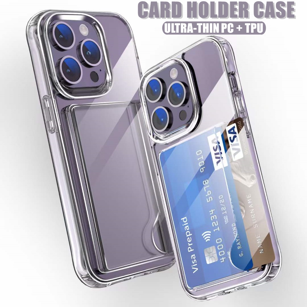 Ốp Điện Thoại Hộp đựng thẻ Acrylic + TPU chống sốc cho iPhone 16 15 Pro ...