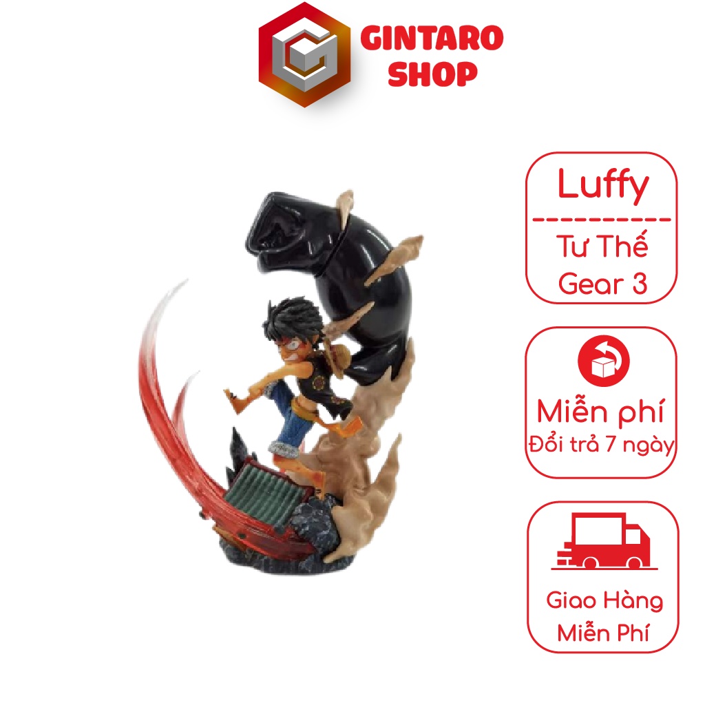 Mô hình One Piece Luffy Gear 3 trên mái nhà, Mô hình Luffy Gear 3 Chibi ...