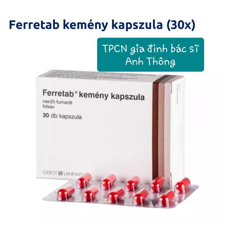 Ferretab thuốc bổ sung sắt từ Hungary | Shopee Việt Nam