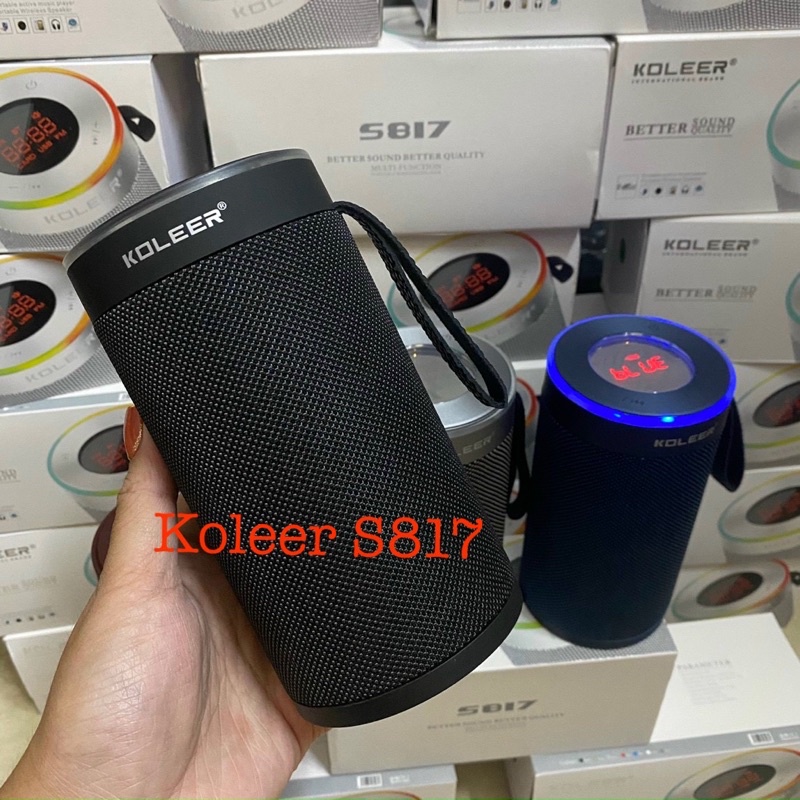 Loa bluetooth Koleer S817 hiệu ứng đèn led dáng trụ tròn | Shopee Việt Nam